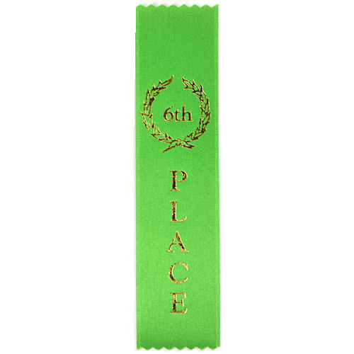 6th Place Flat Ribbon by Athletic Awards