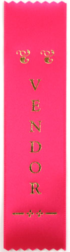 Vendor Ribbon, Partner Ribbon, Recognition Award