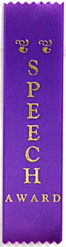 Speech Award Ribbon by Athletic Awards