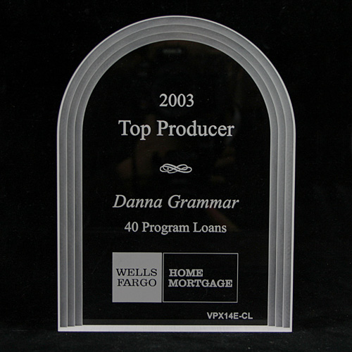 Frosted Edge Acrylic Tombstone Award by Athletic Awards