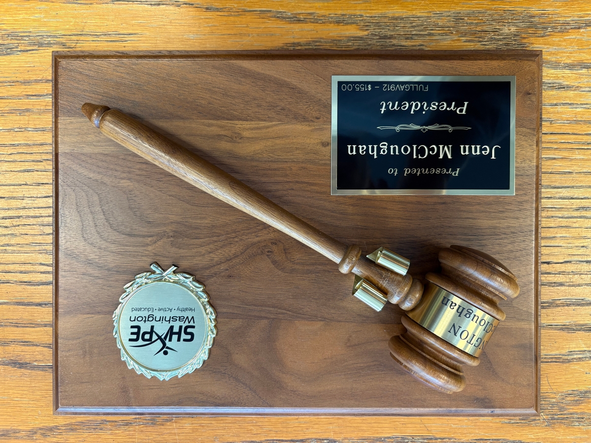 Removable Walnut Gavel Plaque by Athletic Awards