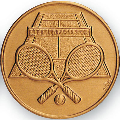 Crossed Rackets Tennis Medal by Athletic Awards