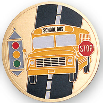 School Bus Medal by Athletic Awards