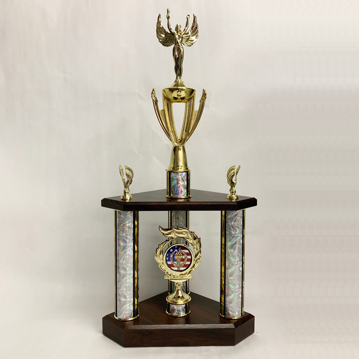 Small Three Poster Team Trophy | Athletic Awards