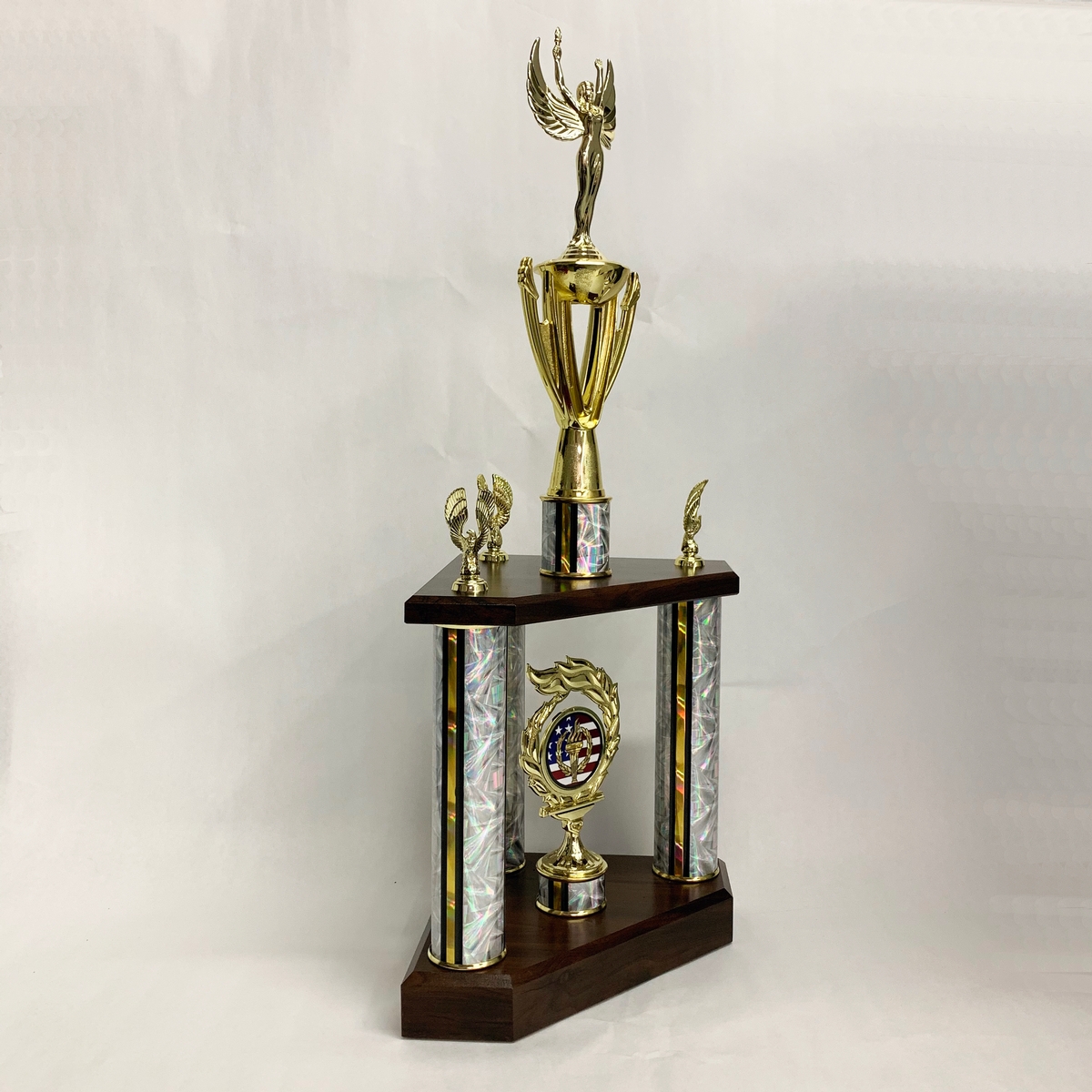 Small Three Poster Team Trophy | Athletic Awards