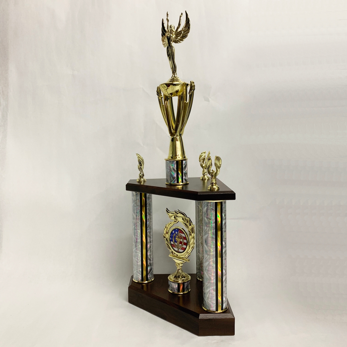 Small Three Poster Team Trophy | Athletic Awards