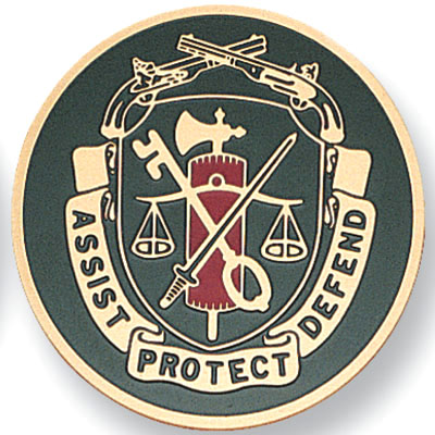 M.P. Regimental Crest Medal by Athletic Awards