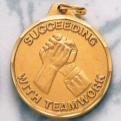 "Succeeding With Teamwork" Medal (1¼") by Athletic Awards