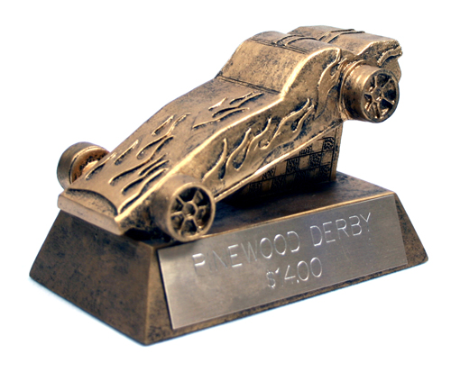 Pinewood Derby Gold Resin Trophy by Athletic Awards