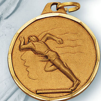 Female Sprinter Track Medal, Engraved Sports Awards & Medals