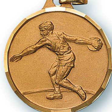 Male Discus Track Medal by Athletic Awards