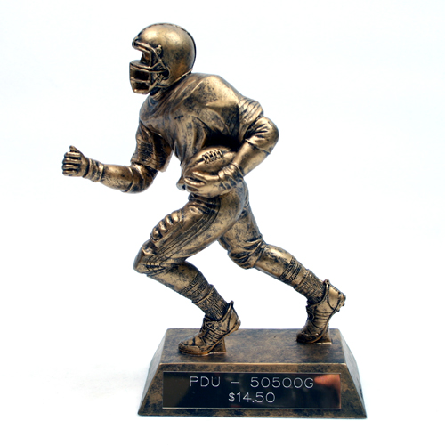 Gold Resin Halfback Football Trophy by Athletic Awards