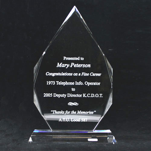 Pear Shape Crystal Award by Athletic Awards