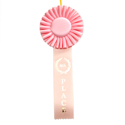 4th Place One Streamer Rosette Ribbon by Athletic Awards