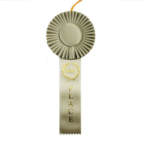 10th Place One Streamer Rosette Ribbon by Athletic Awards