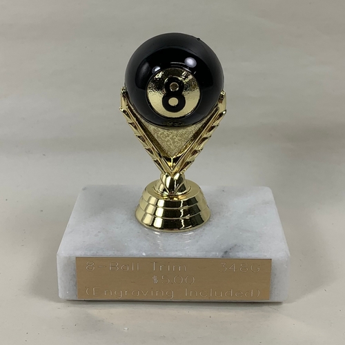 Pool Eight Ball Trophy by Athletic Awards