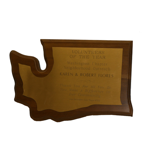 Large Washington State Plaque by Athletic Awards