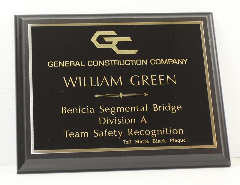 Matte Black Plaque by Athletic Awards