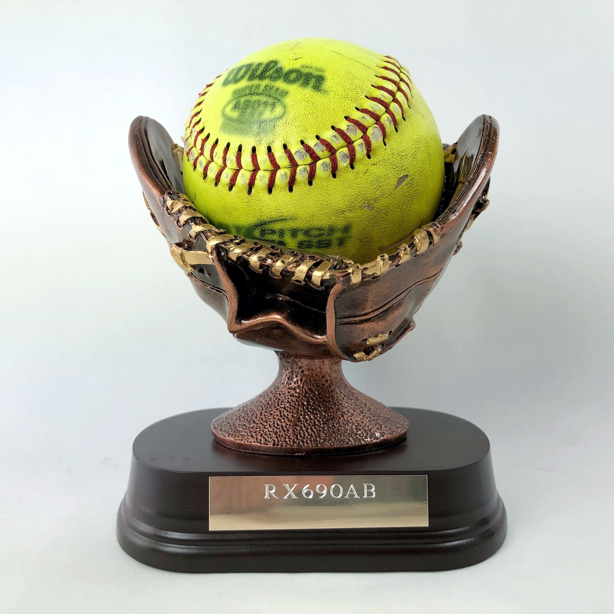 Classic Finish Softball Glove Trophy by Athletic Awards