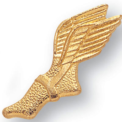 Winged Foot Track Pin by Athletic Awards