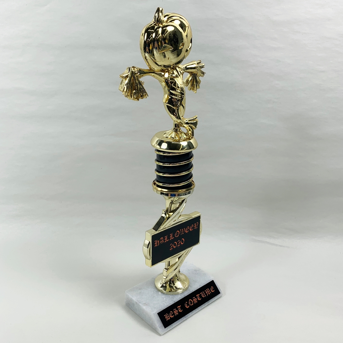 Pumpkin Scarecrow Trophy with Column and Riser by Athletic Awards
