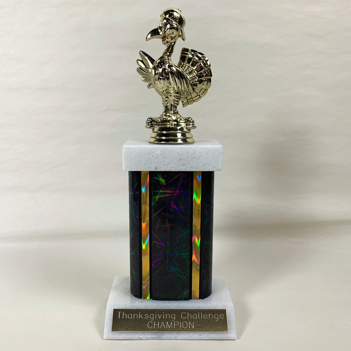 Golden Turkey Trophy with Wide Column by Athletic Awards