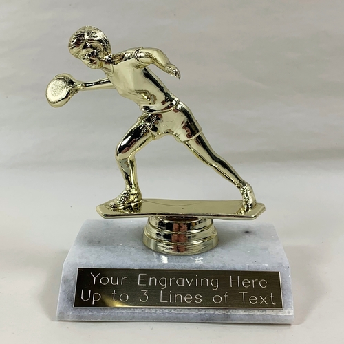 Female Frisbee Trophy by Athletic Awards