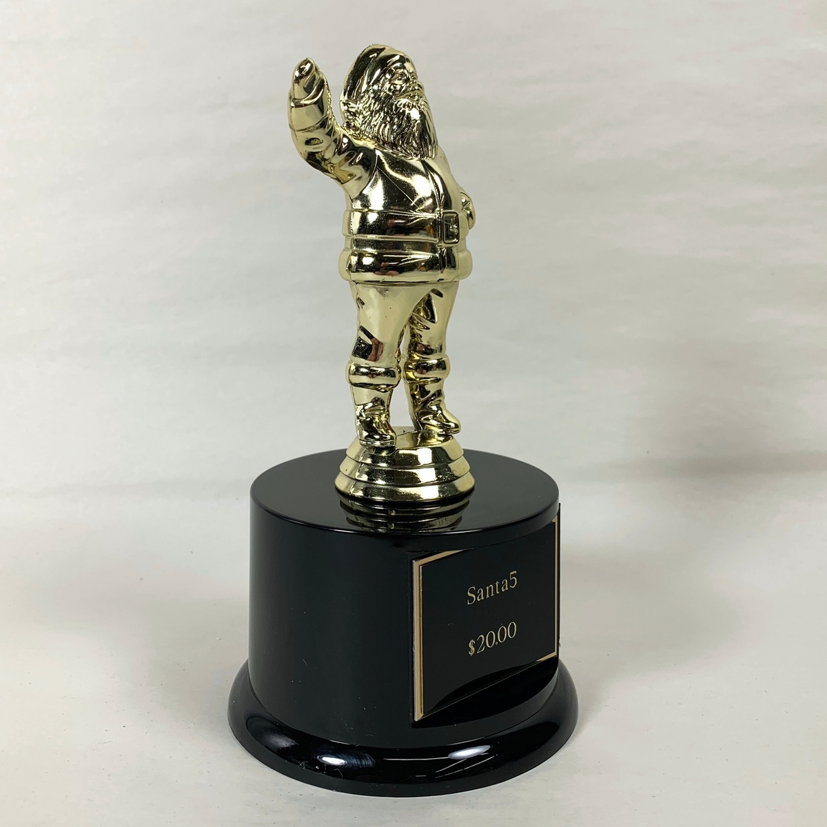 Santa Trophy on Round Base | Athletic Awards