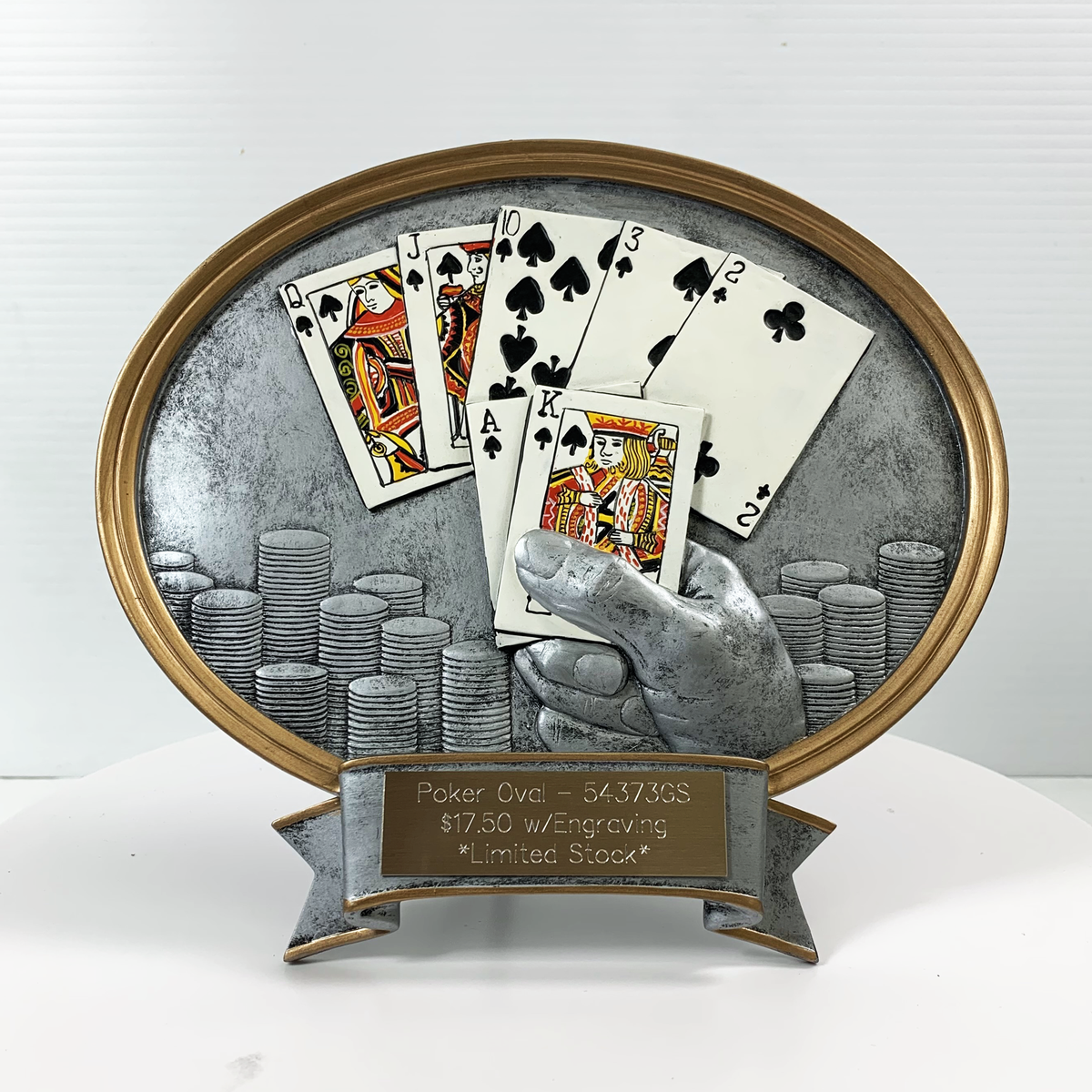 Oval Poker Resin Trophy by Athletic Awards
