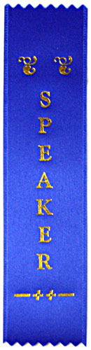 Speaker Ribbon, Meeting Presenter Ribbons, Badge Ribbons